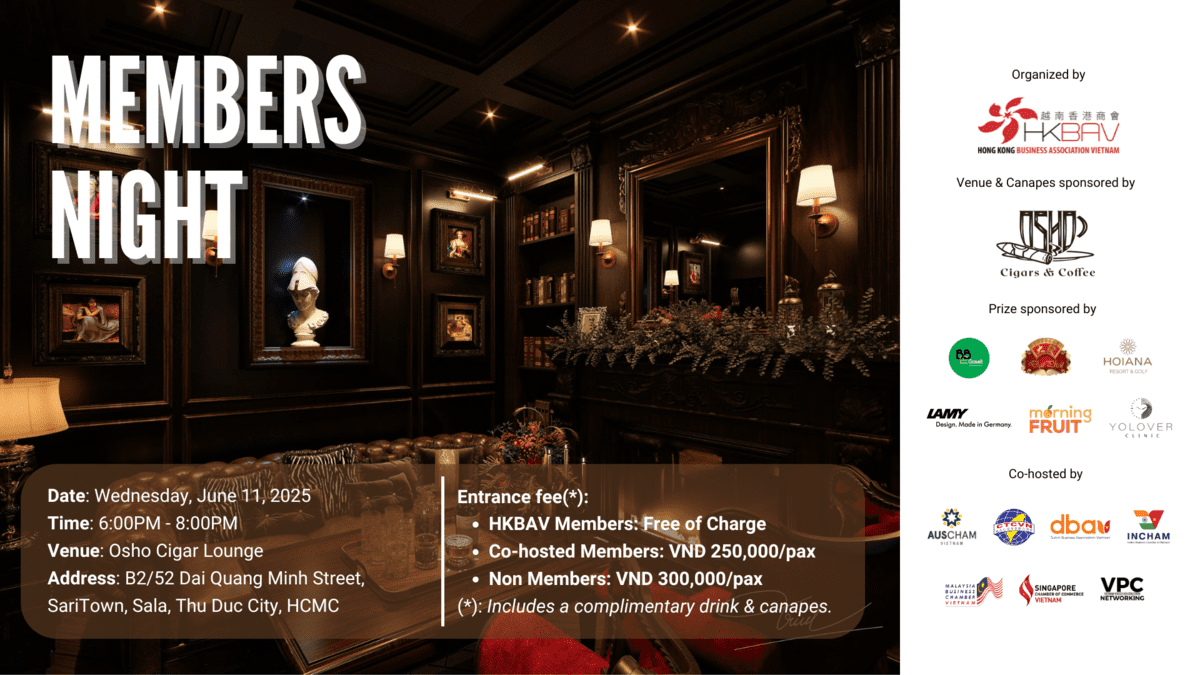 HKBAV Monthly Members Night - SINGCHAM VIETNAM